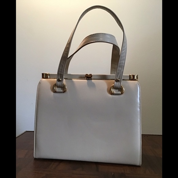Vintage | Bags | Vintage Handbag Bone Leather | Poshmark